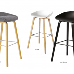 Equator Stool White Polymer Seat - Stools - Dzine Furnishing Solutions Ltd