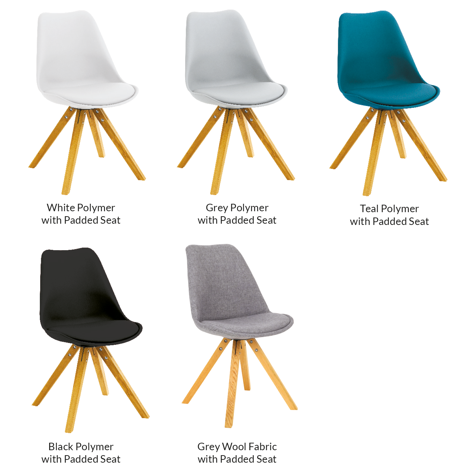 Pyramid Chair Polymer Seat - Chairs - Dzine Furnishing Solutions Ltd