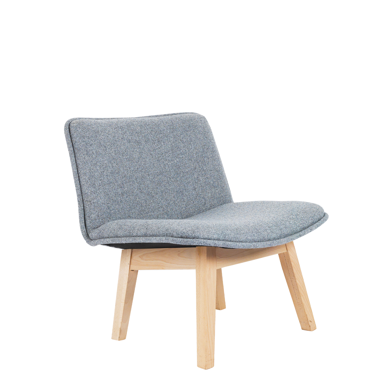 Wave Chair Wooden Legs Wool Seat - Lounge Chairs - Dzine Furnishing ...