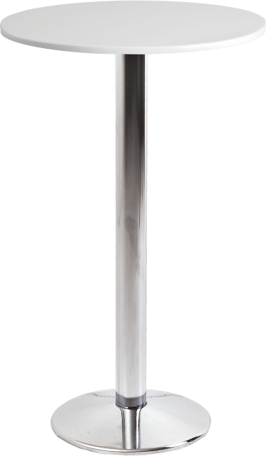 Milan Chrome Base Bar Table Premium Wooden Top - Bar Tables - Dzine ...