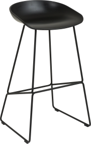 Equator Stool Black with Black Skid Legs - Stools - Dzine Furnishing ...