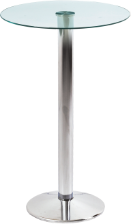 Milan Chrome Base Bar Table Glass Top - Bar Tables - Dzine Furnishing ...